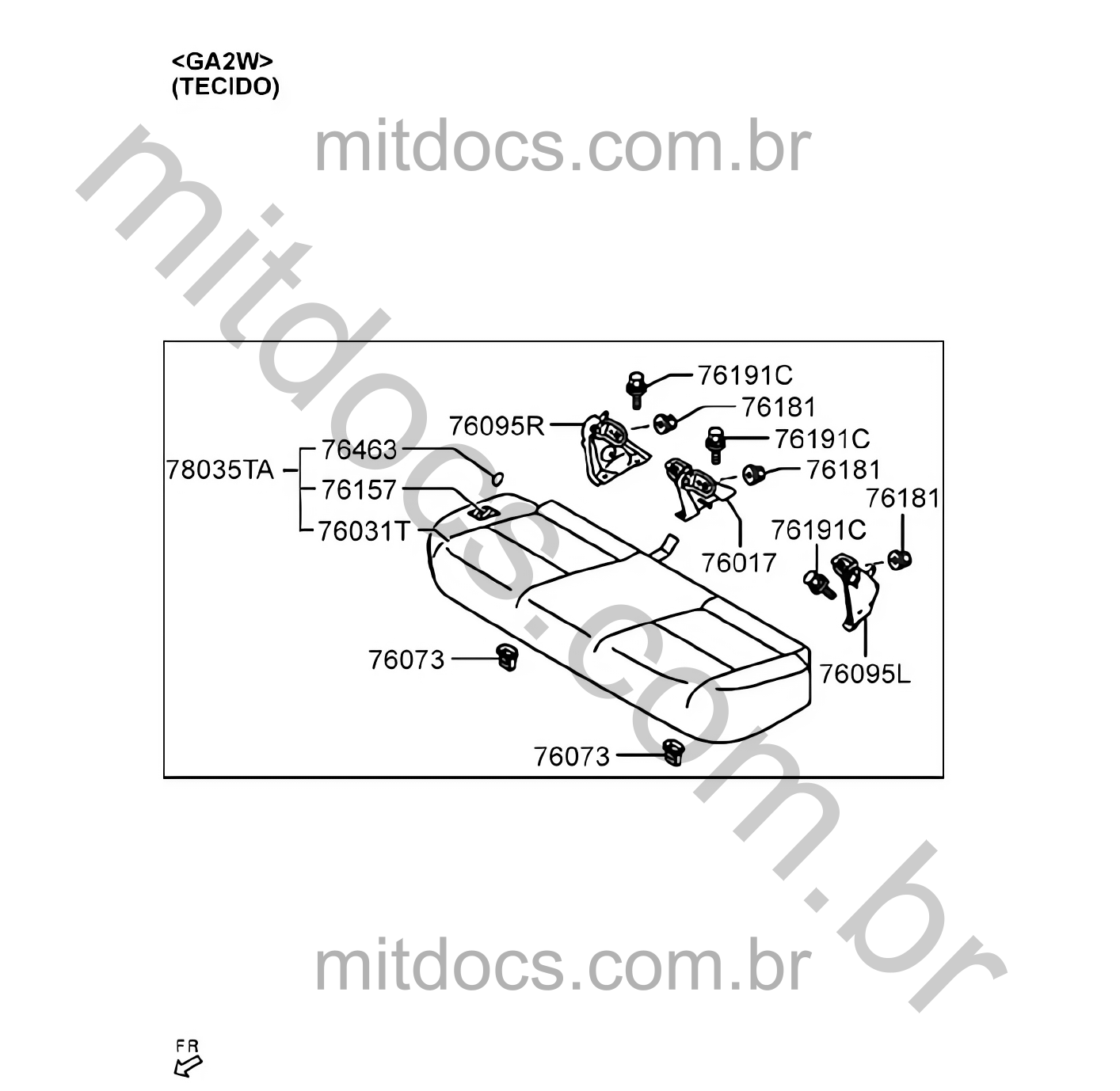 ASX - Apoio cabeça do banco traseiro - 6971A149XC, 6971A441XA, CA531947 ...